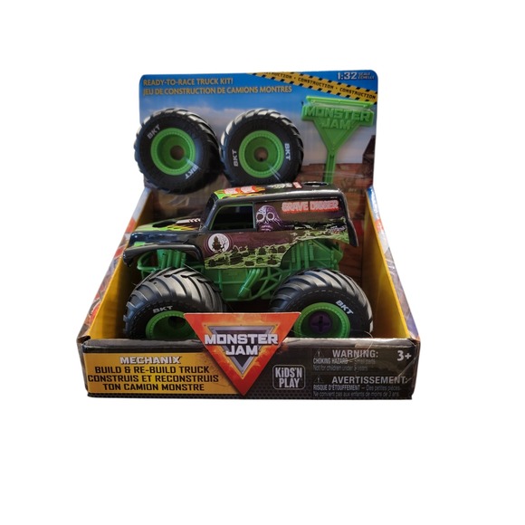 Monster Jam | Toys | Monster Jam Grave Digger Mechanix Build Rebuild ...